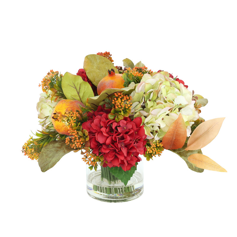 Creative Displays, Inc. Assorted Hydrangeas and Fall Florals in Glass ...