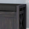Red Barrel Studio® Dark Grey Wood Bench Featuring Cushion And Shelf ...
