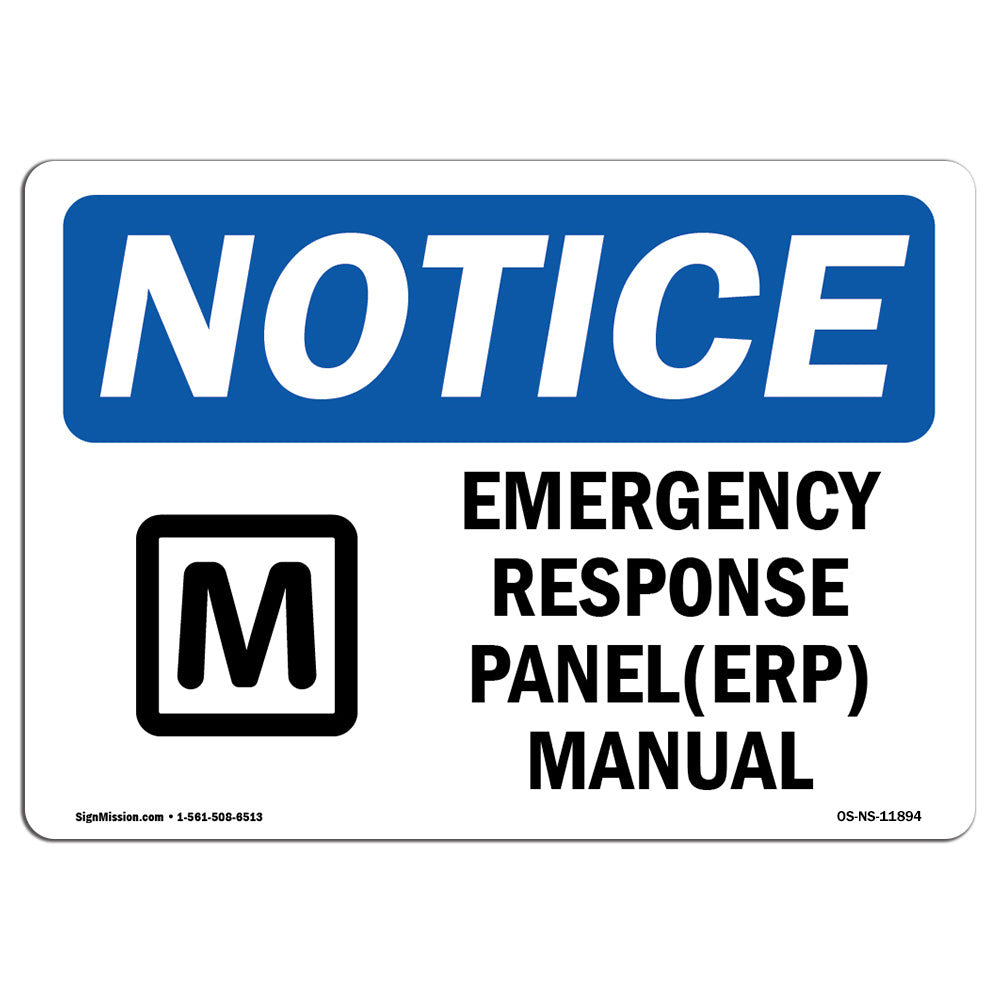 SignMission Emergency Response Plan (ERP) Manual Sign with Symbol | Wayfair