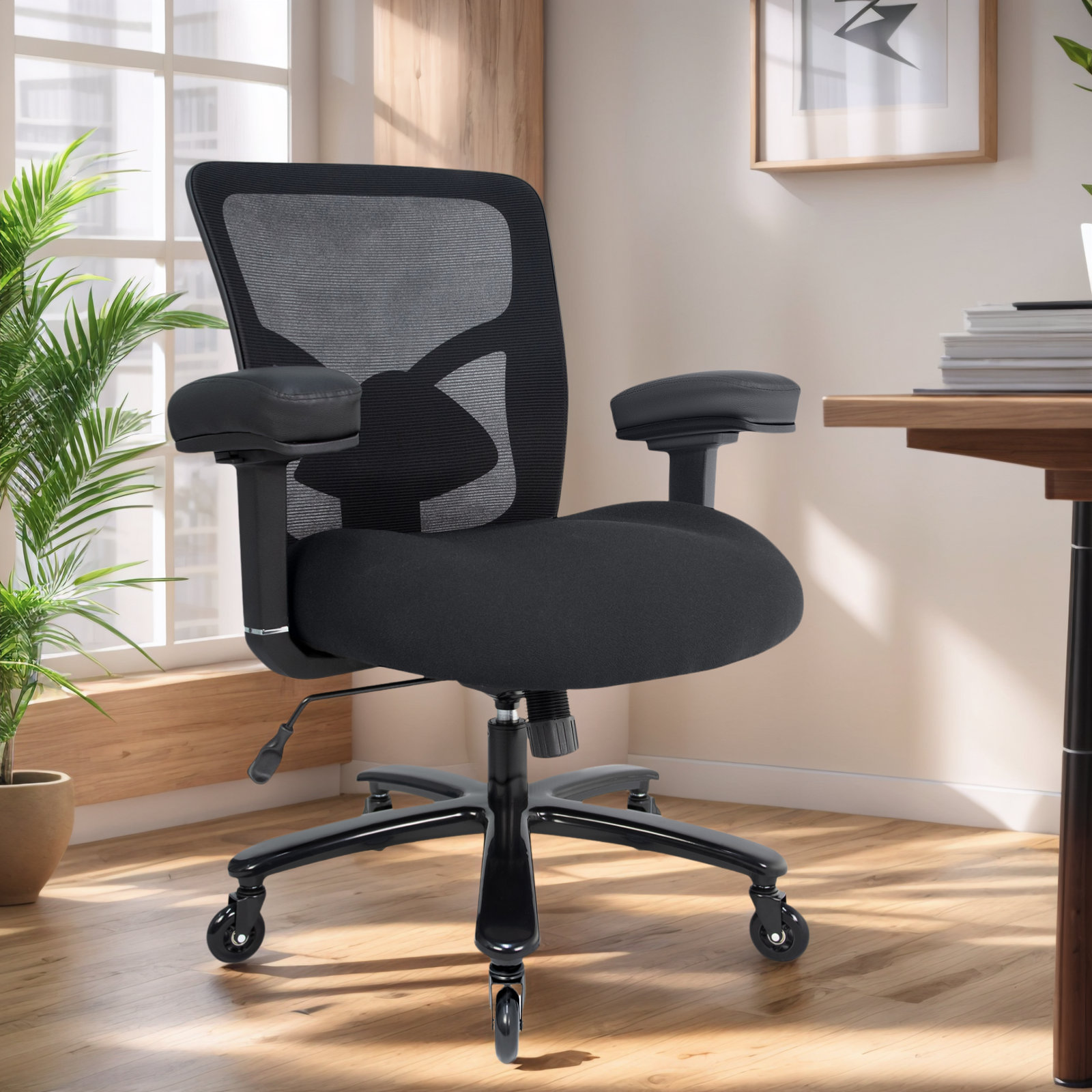 Latitude Run® Jeret Wayfair Basics Big and Tall Ergonomic Mesh Office ...