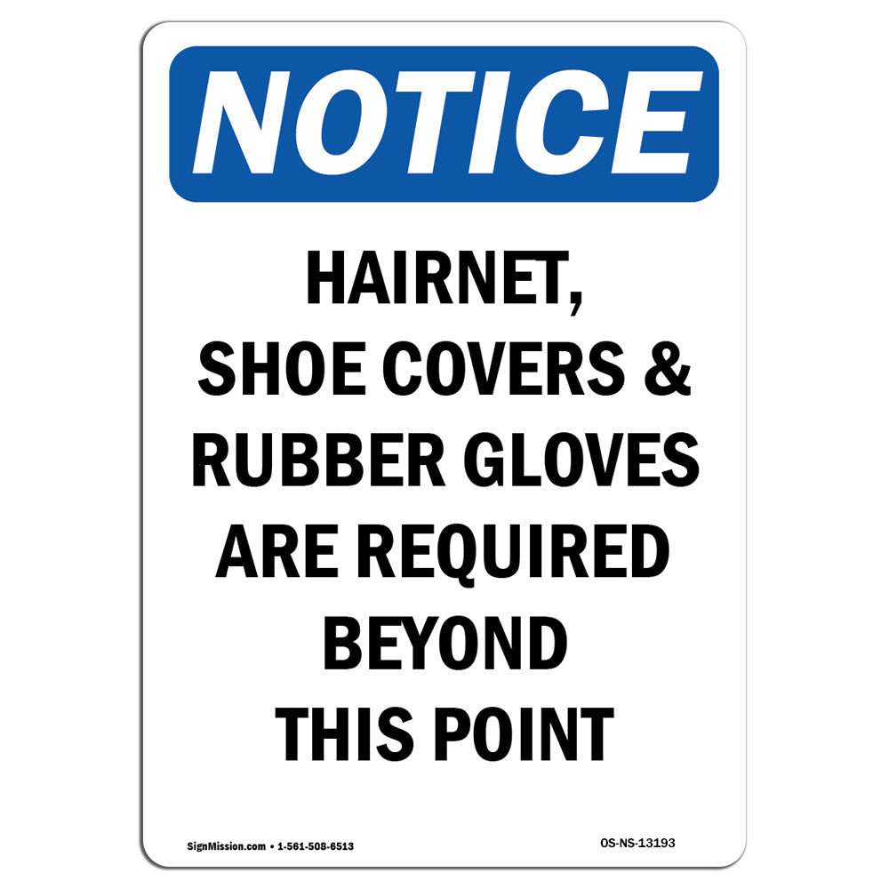 SignMission Hairnet Shoe Covers Rubber Sign | Wayfair