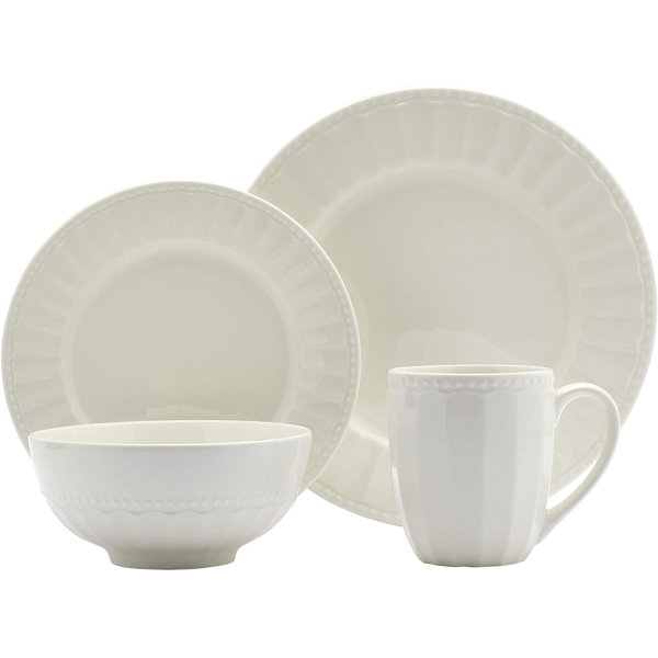 Tabletops Gallery Ivory Dinnerware Tabletops Gallery Mosaico 16 Piece ...