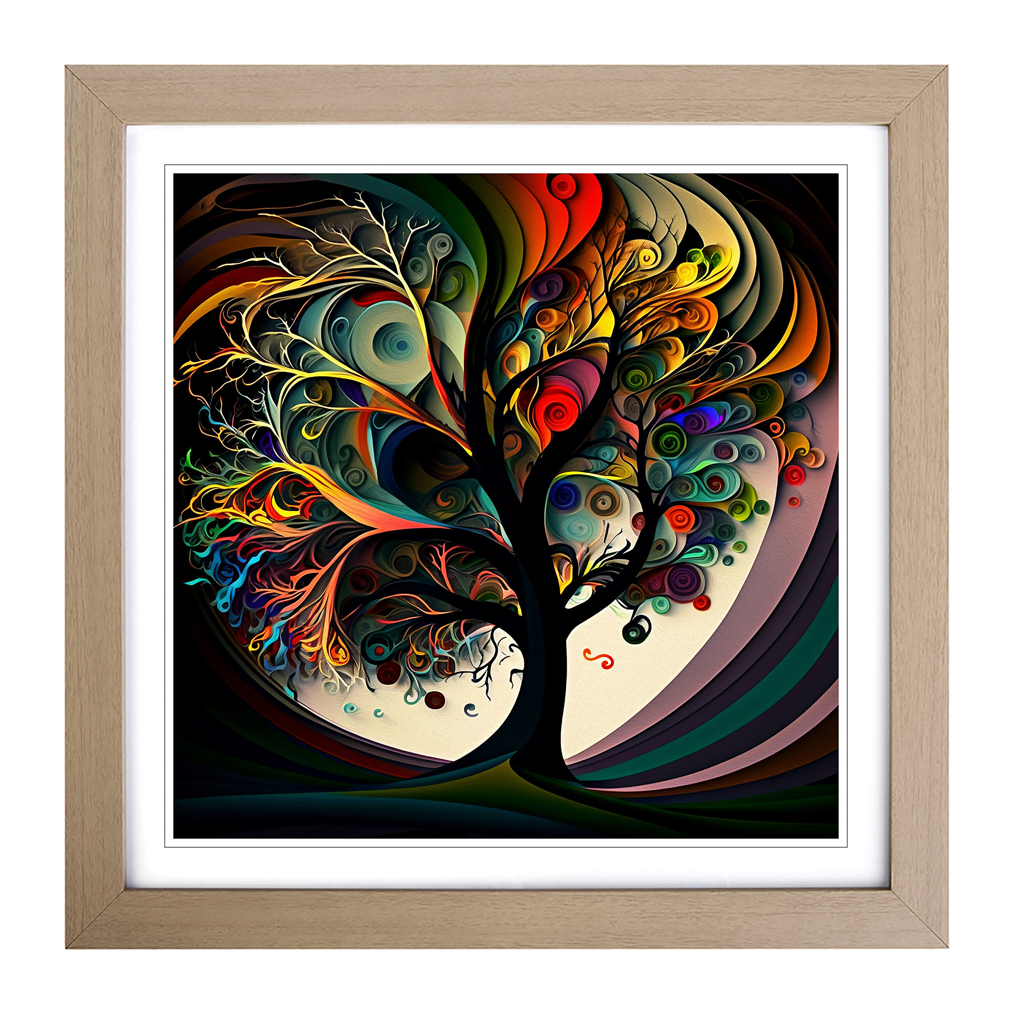 Marlow Home Co. Tree Abstract Art - Single Picture Frame Art Prints on ...