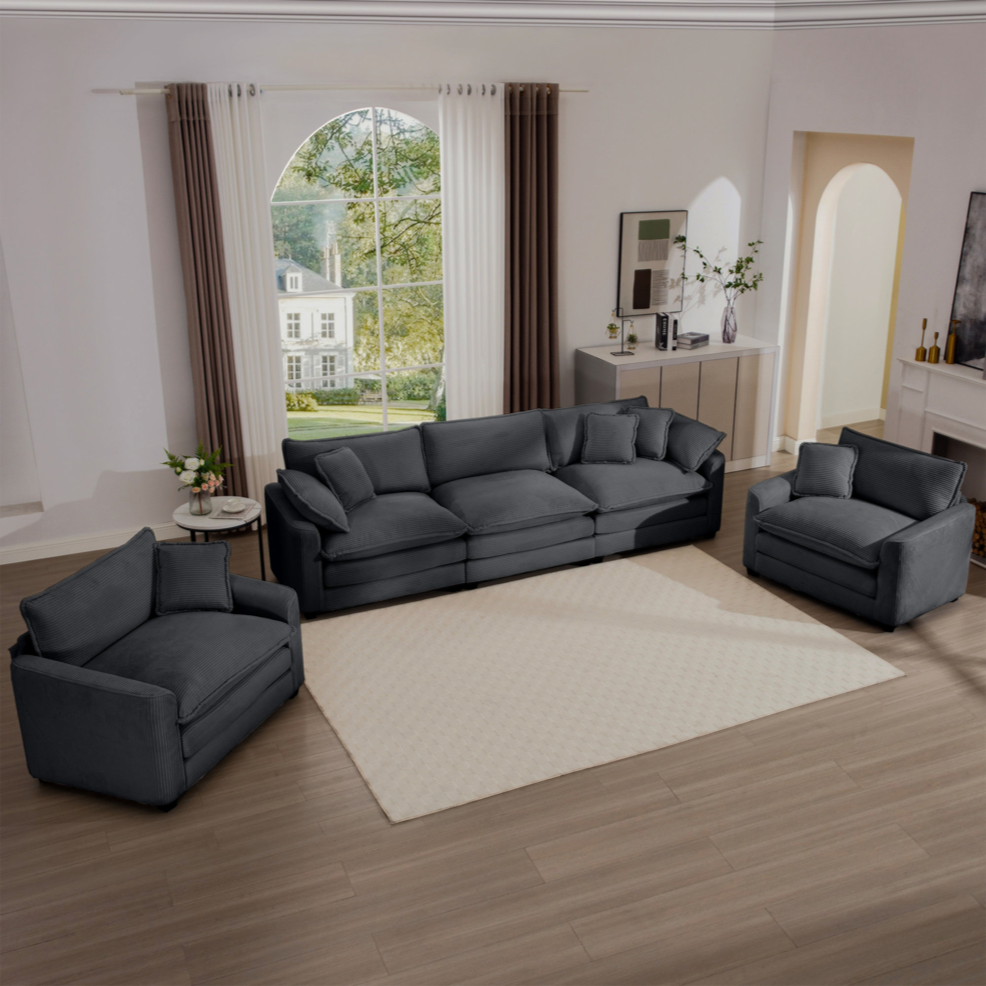 Latitude Run® Luxurious And Sophisticated Sofa Set With Soft Cushions ...