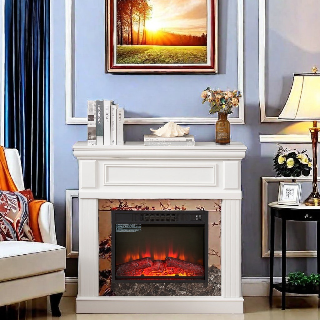 Lark Manor™ Electric Fireplace With Mantel, 23" Fireplace Insert ...