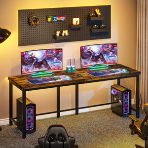 Blue Elephant Jameah 200cm Double Computer Desk, Extra Long 2 Person ...