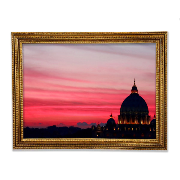 Bright Star St Peters Basilica Pink - Single Picture Frame Art Prints ...