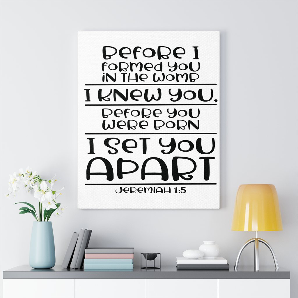 Express Your Love Gifts Scripture Canvas Set You Apart Jeremiah 1:5 ...
