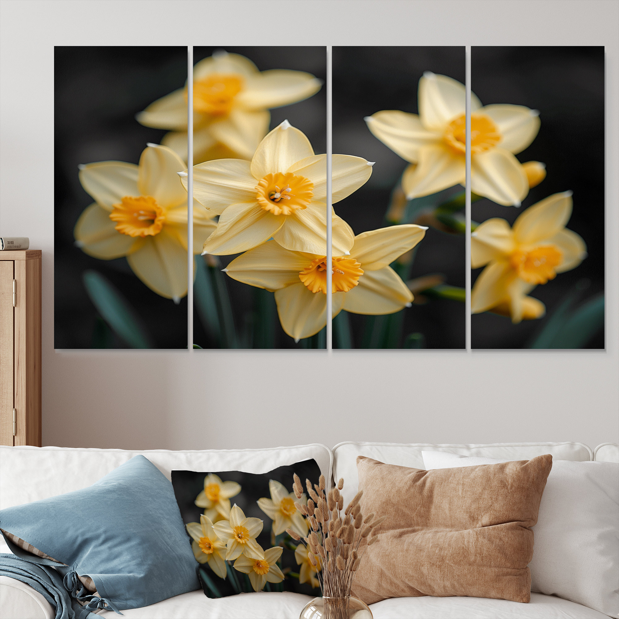 Latitude Run® Yellow Black Trumpet Of Hope Daffodils - Daffodils Wall ...