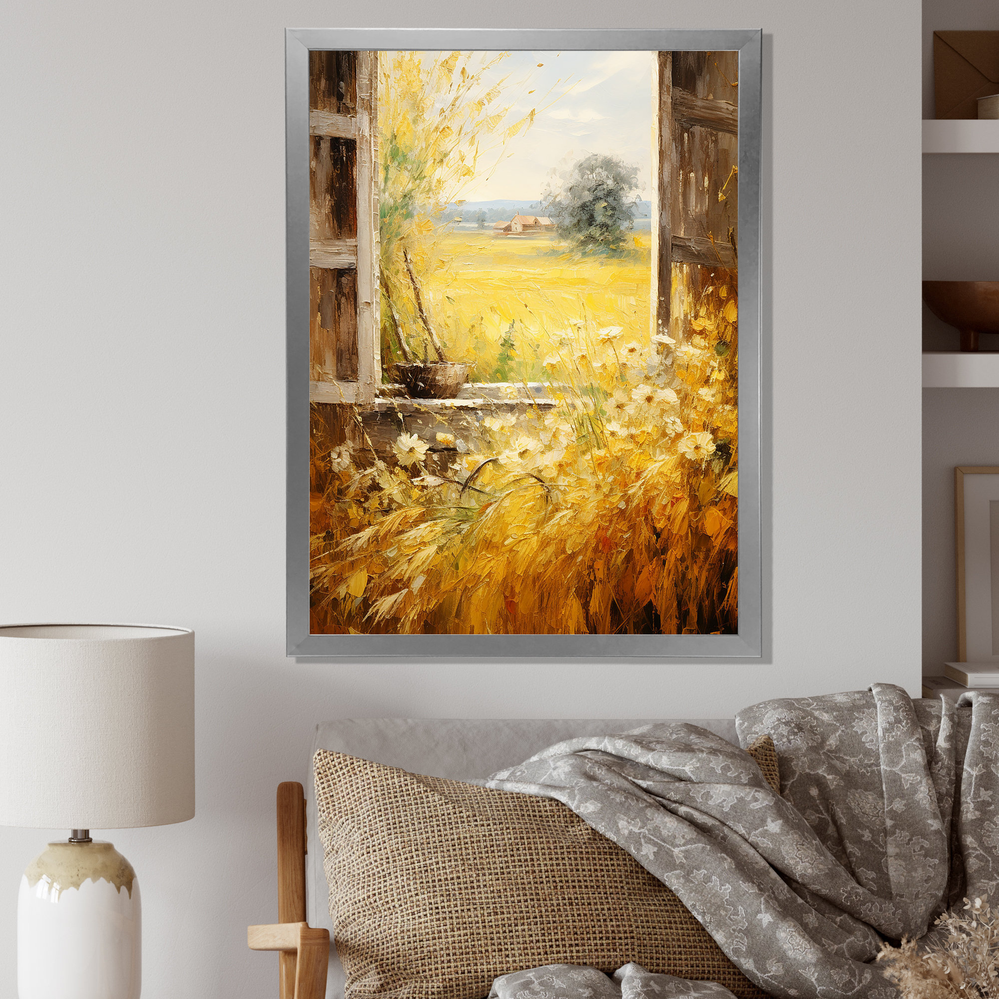 August Grove® Harvest Gaze Farm Windows I - Farmhouse Windows Wall Art ...