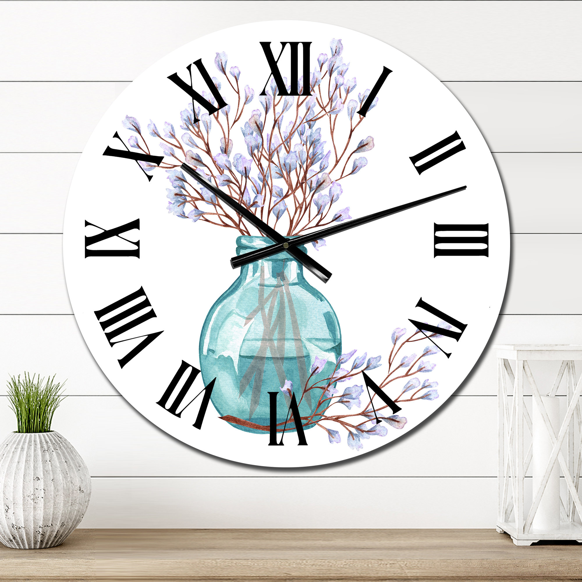 East Urban Home Several Twigs with Blooming Twigs in A Glass Vase ...