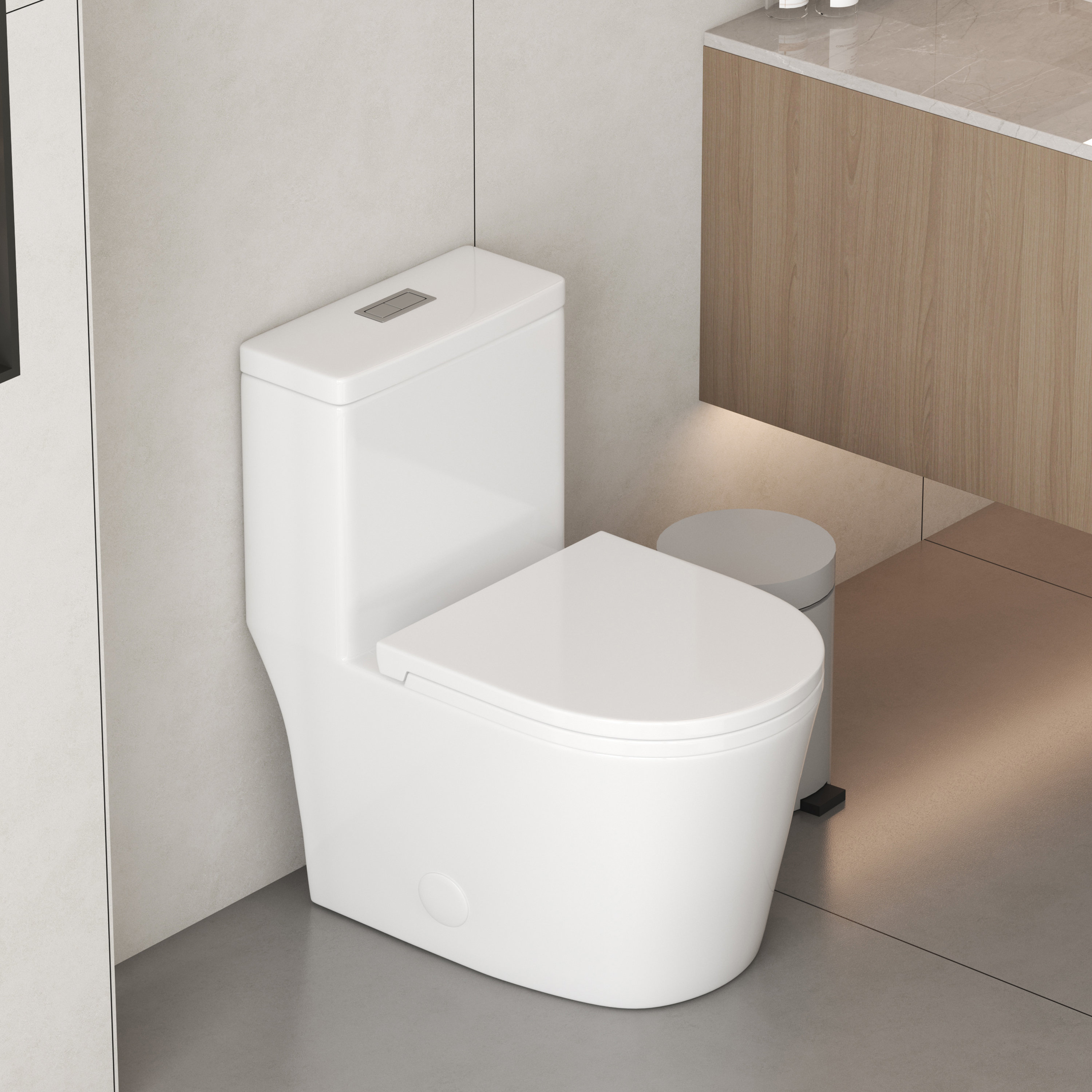 KDK HOME 24" Compact Small Toilet Tornado Siphon 1.1/1.6 GPF Dual Flush ...