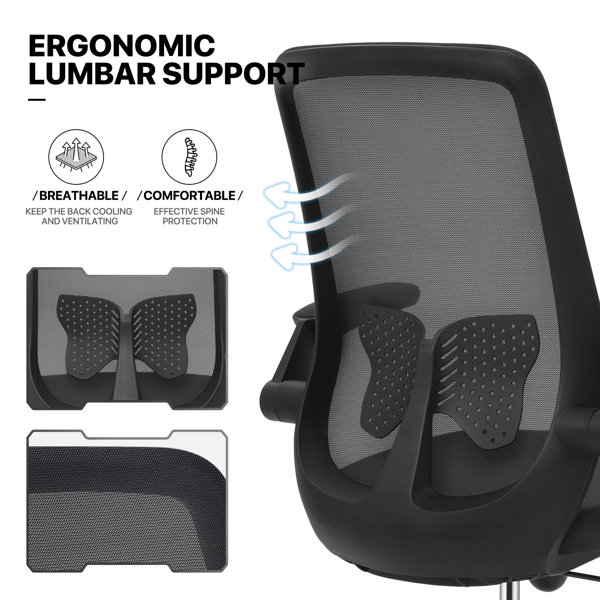 Inbox Zero Office Desk and Chair Set with Wheels and Rotatable Chairs ...