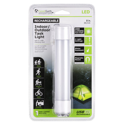Good Earth Lighting 8-in Rechargeable LED Indoor/Outdoor Task Light ...