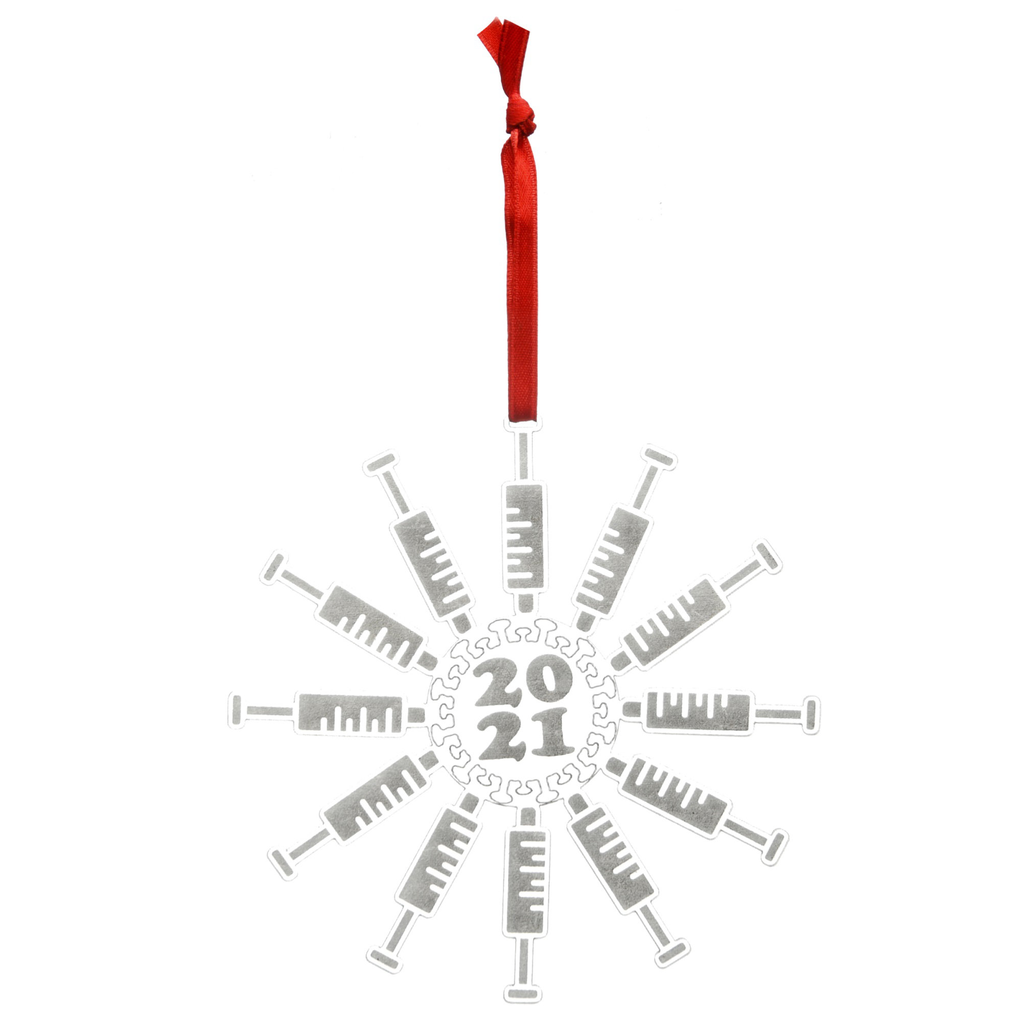 The Holiday Aisle® 2021 Clear Acrylic Syringe Ornament | Wayfair