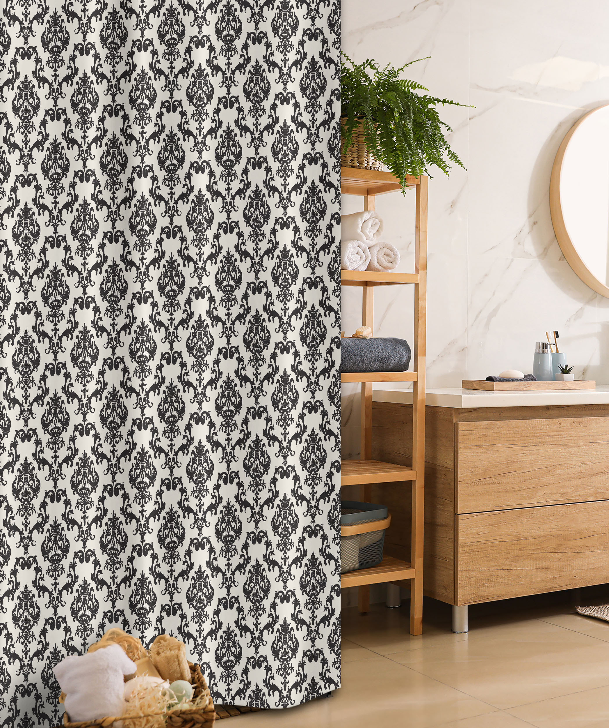 East Urban Home Kaleana Shower Curtain with Hooks Included | Wayfair