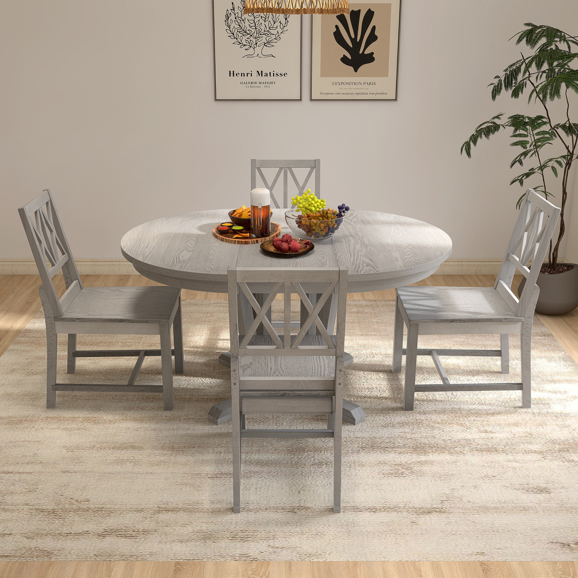 Gracie Oaks 5-Piece Extendable Dining Table Set - Wayfair Canada