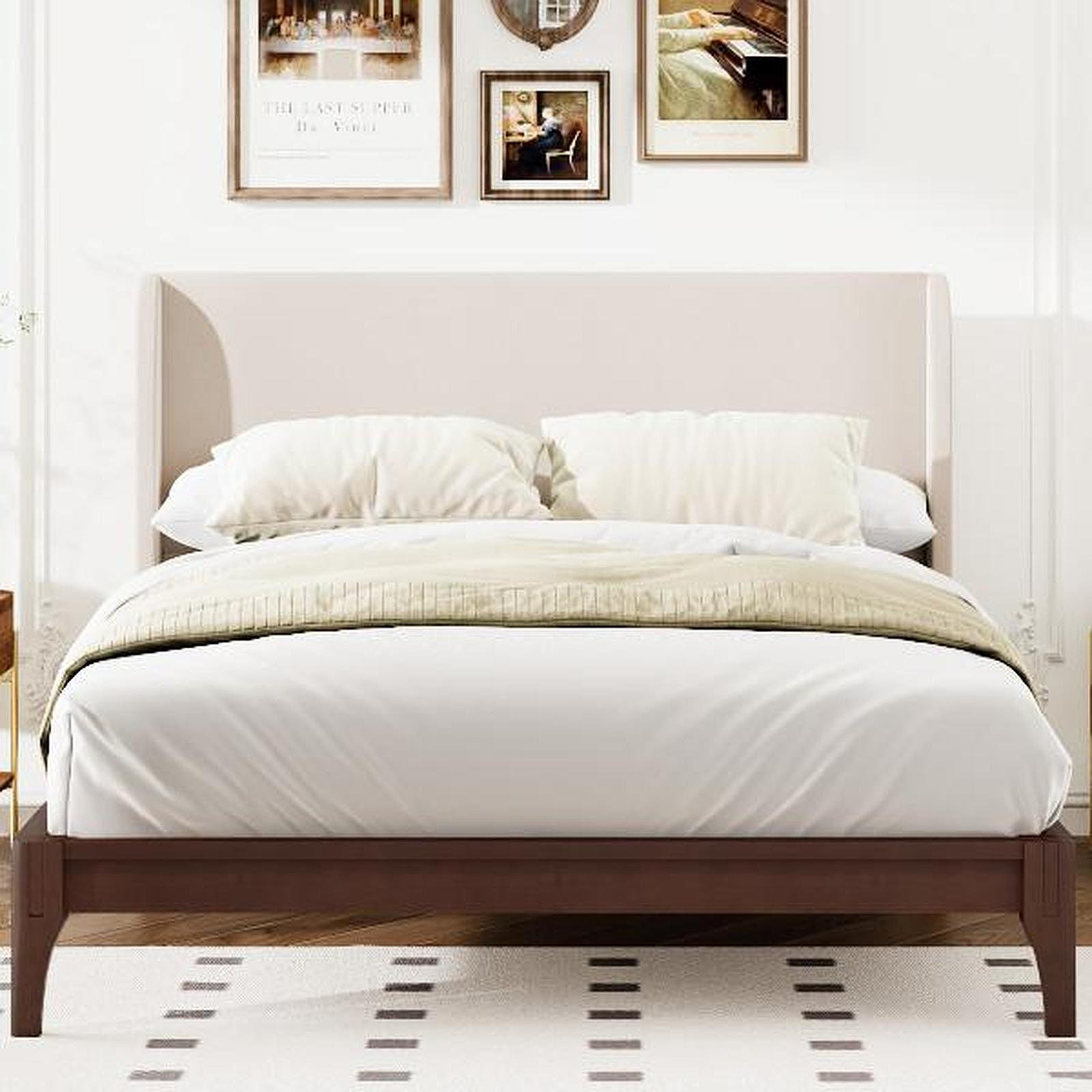 Latitude Run® King Size Solid Dry Bamboo Wood 12 Inch Platform Bed ...