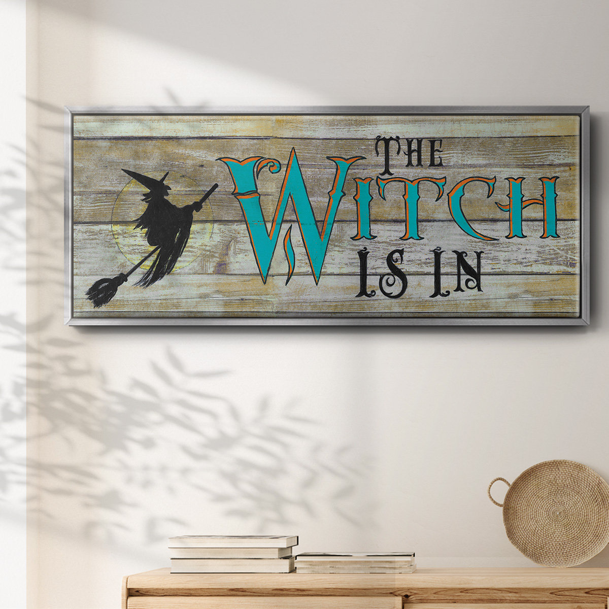 The Holiday Aisle® The Witch Is In Framed On Canvas Textual Art | Wayfair