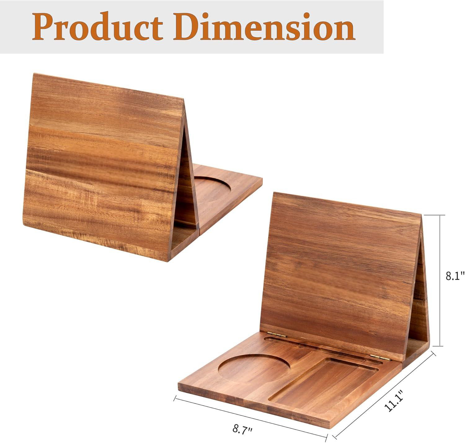 Latitude Run® Wooden Book Stand Holder For Page Rest, Nook Reading ...