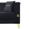 Mercer41 Modern, 3 - Seater, Black, Velvet , Vertical Channel , Perfect ...