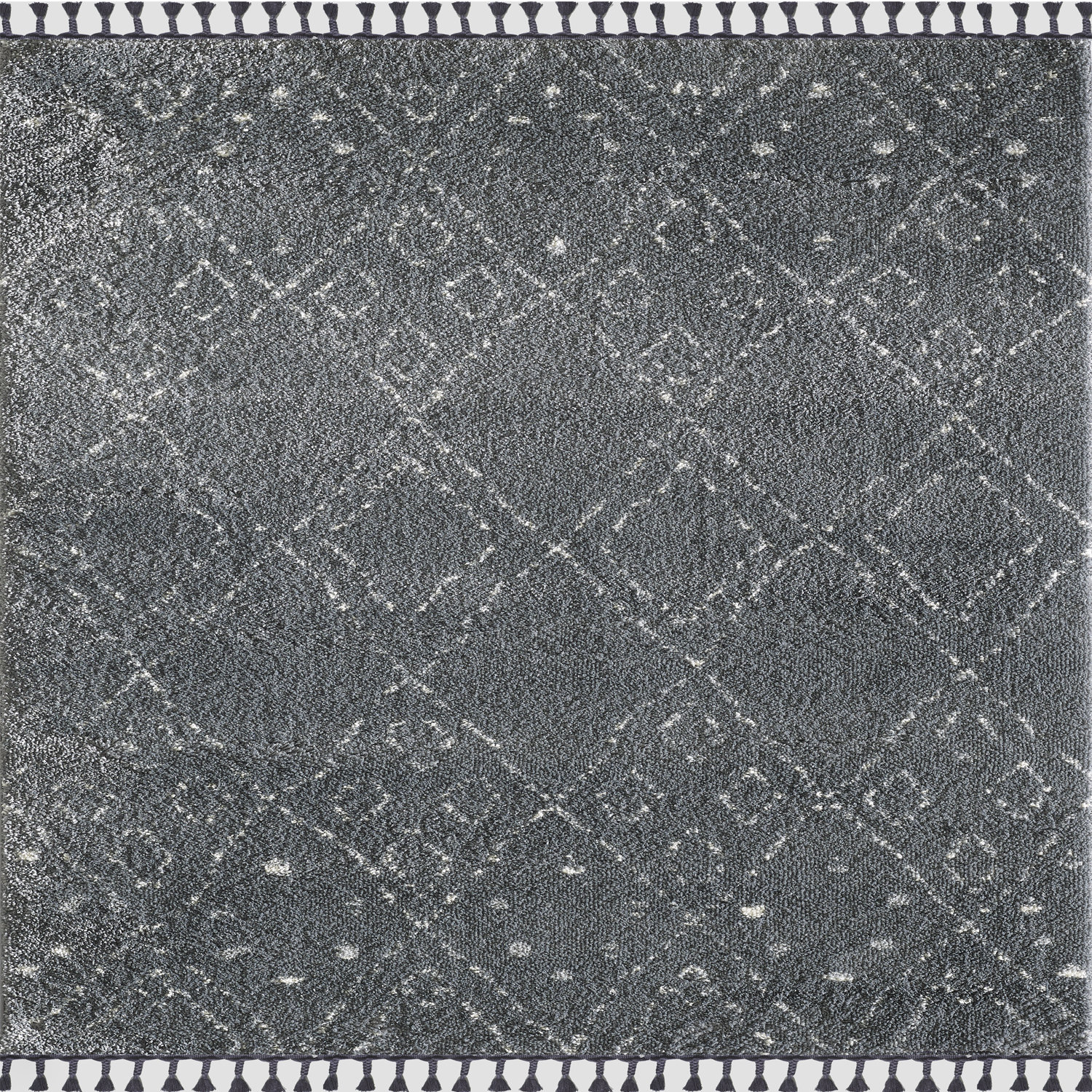 Foundry Select Geometric Dark Gray Area Rug | Wayfair