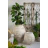 August Grove® Large Magnesium Flower Pot With Weathered White Finish ...