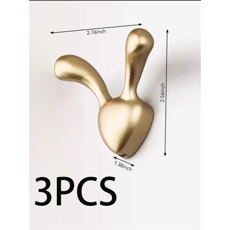 Mercer41 Avonelle Metal Freestanding 3 - Hook Wall Mounted Coat Rack ...