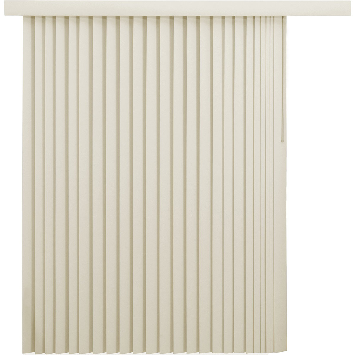 Latitude Run® Ribbed Alabaster Room Darkening Vertical Blind & Reviews ...