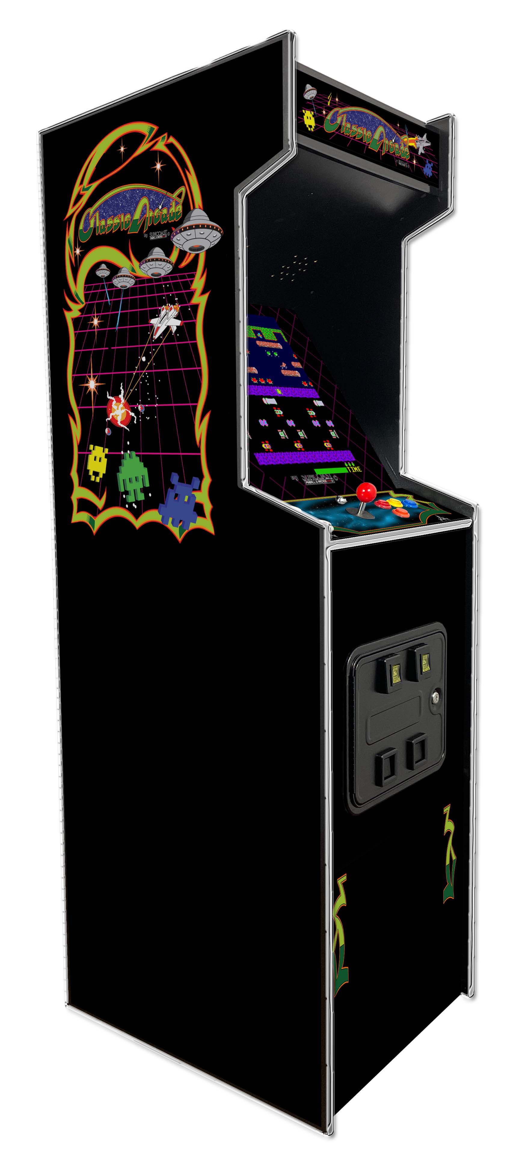 Suncoast Arcade Full Size Arcade Machine with 19" Monitor and 60 Retro ...