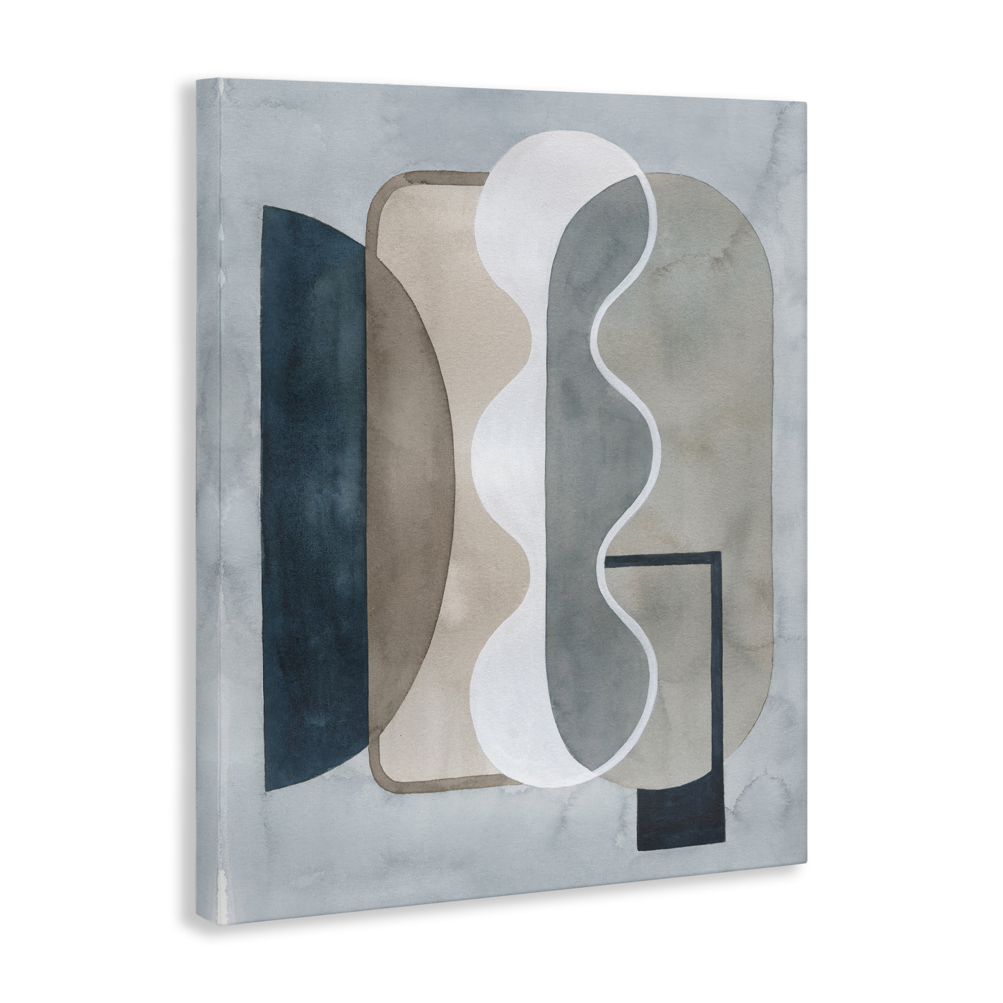 Wrought Studio Wavy Opaque Shapes Canvas Wall Art by Tim OToole ...