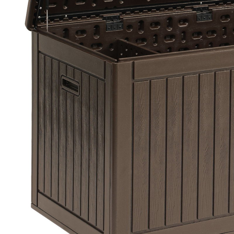 Edrosie Inc 260 Gallons Gallon Water Resistant Resin Lockable Deck Box ...
