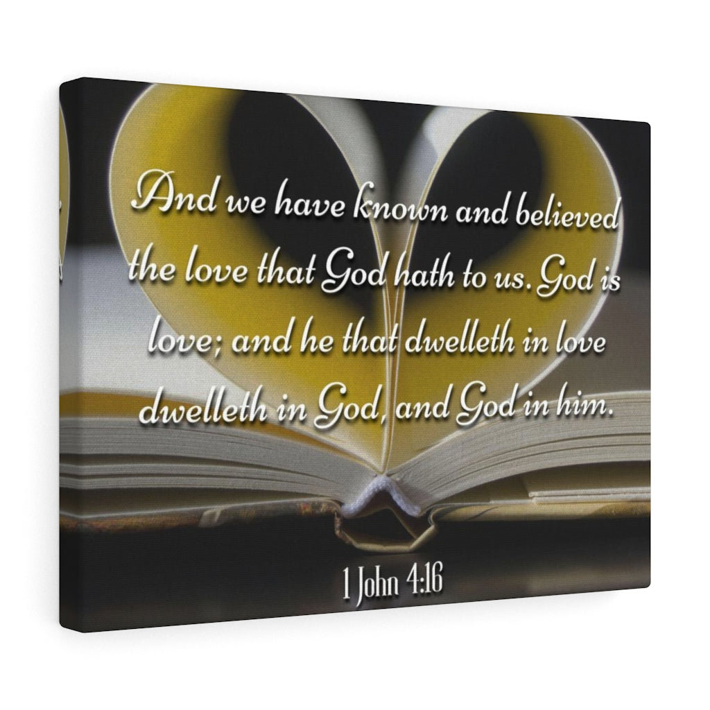 Trinx God Is Love 1 John 4:16 Christian Wall Art Bible Verse Print ...