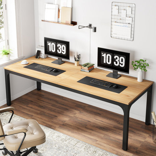 TribeSigns 200cm W Metal Base Computer Desk & Reviews | Wayfair.co.uk