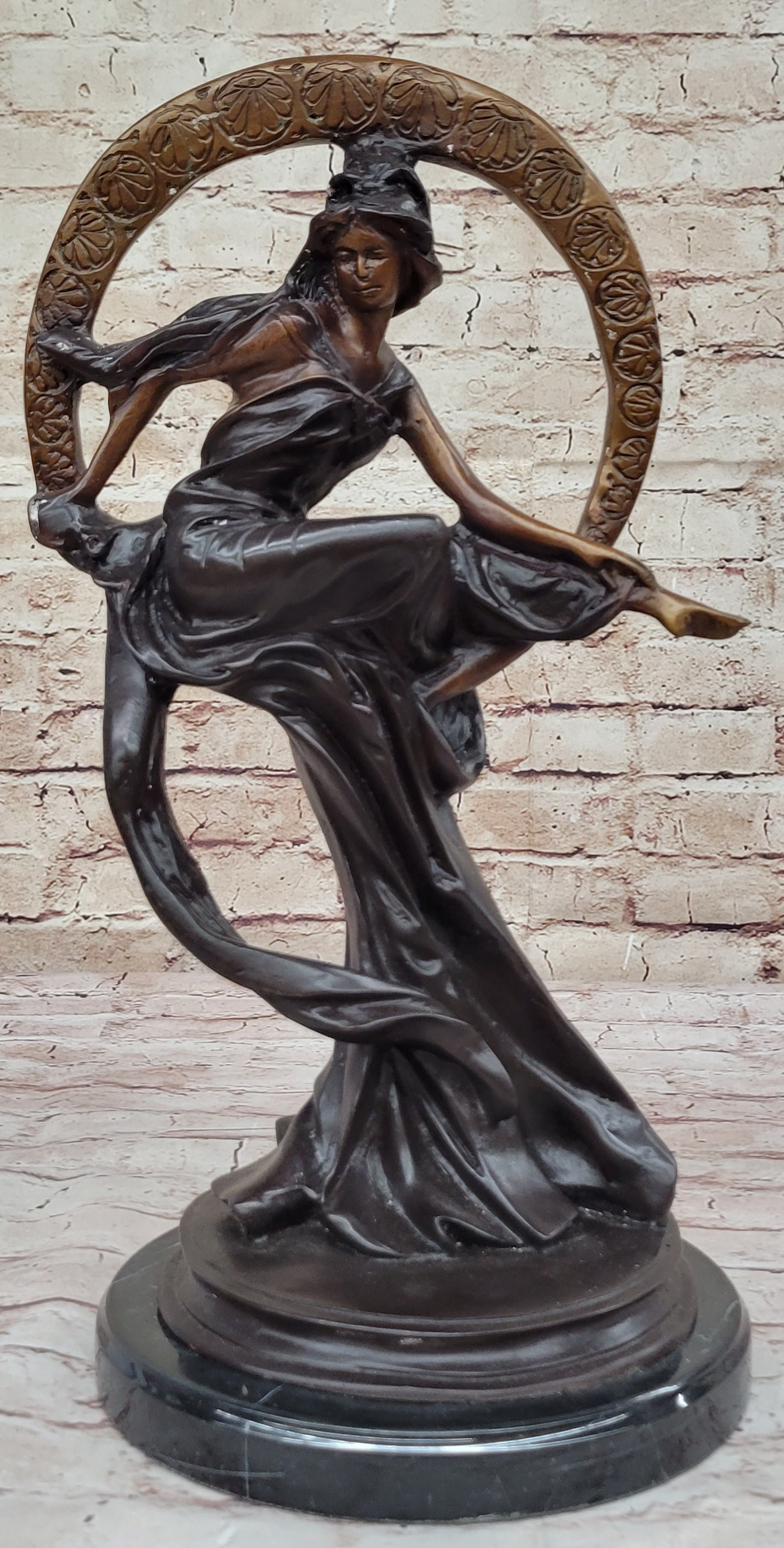 Bloomsbury Market Austeja Goddess Venus On The Moon Bronze Sculpture ...