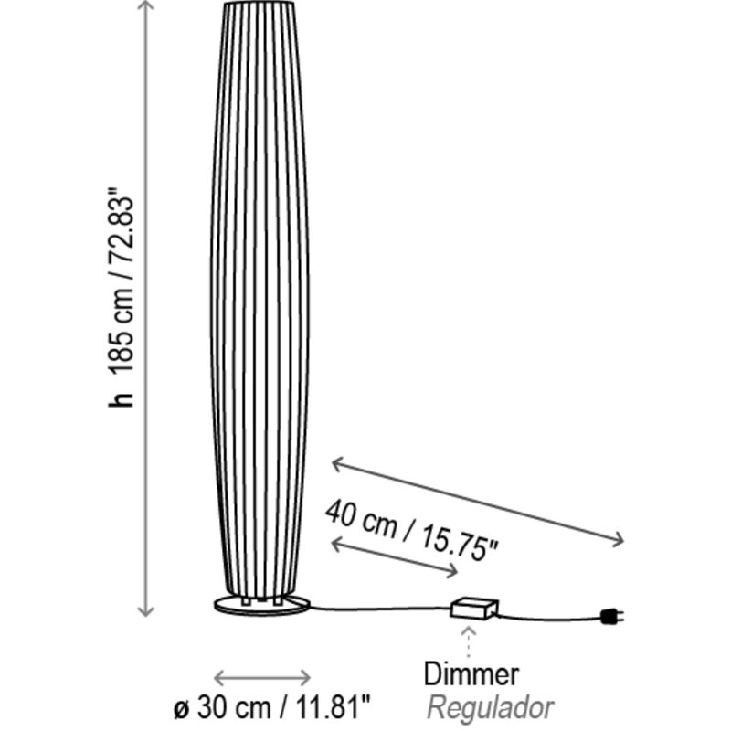 Bover Maxi 72.83'' Column Floor Lamp | Wayfair