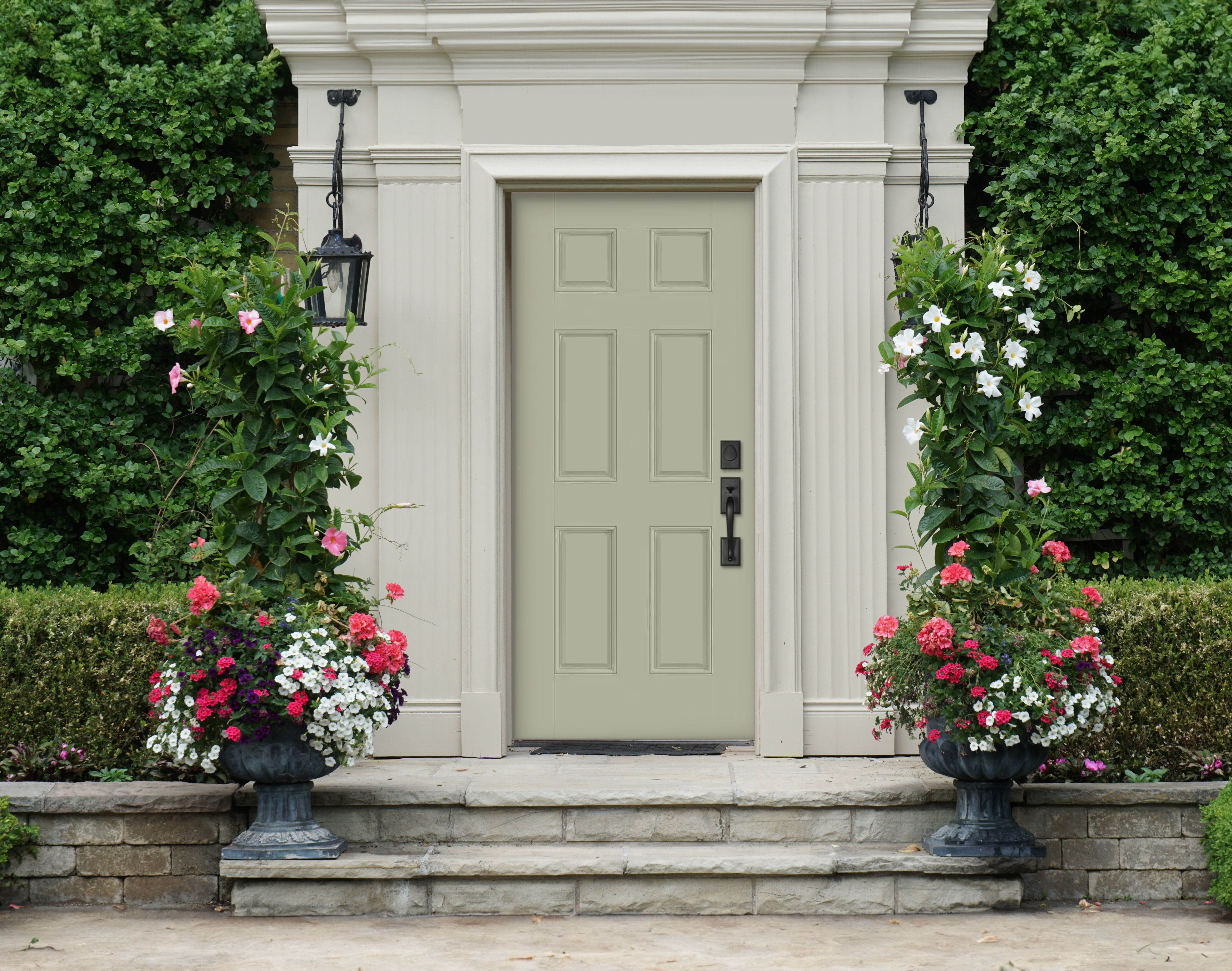 Knockety 6 Panel Smooth Fiberglass Front Door | Wayfair