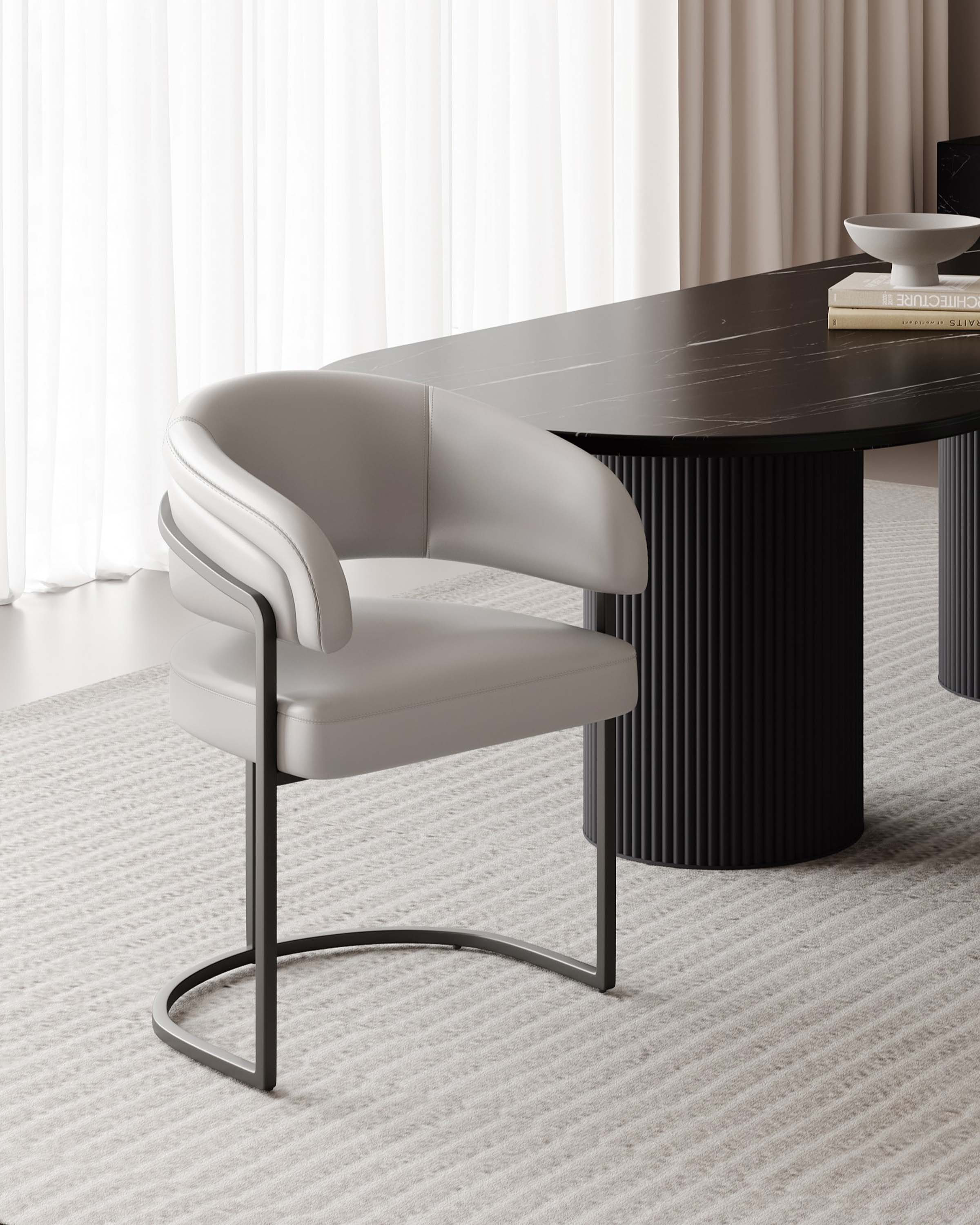 Wade Logan® Chenice Modern Leatherette Upholstered Dining Chair | Wayfair