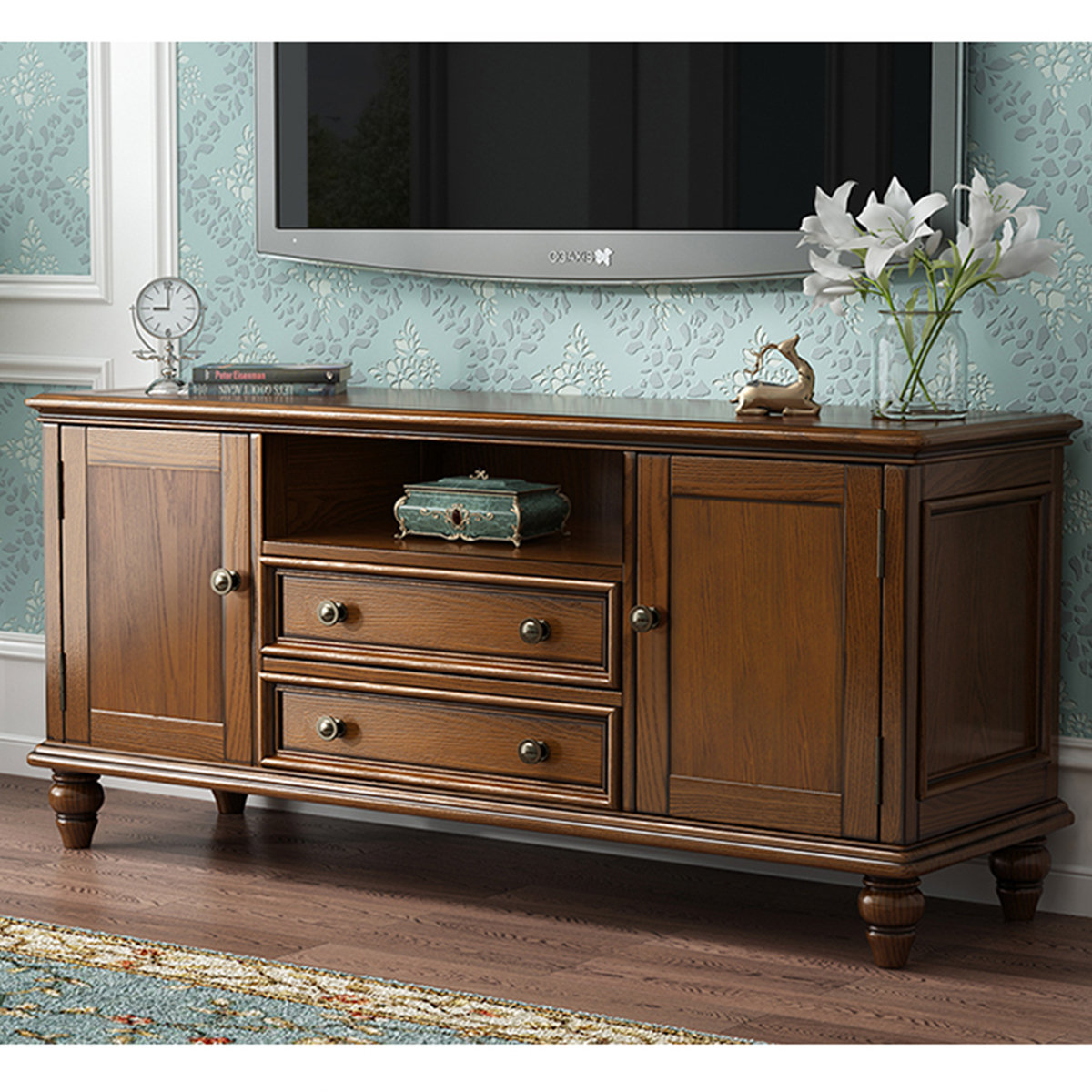 Dainty Table Solid Wood Storage Credenza - Wayfair Canada