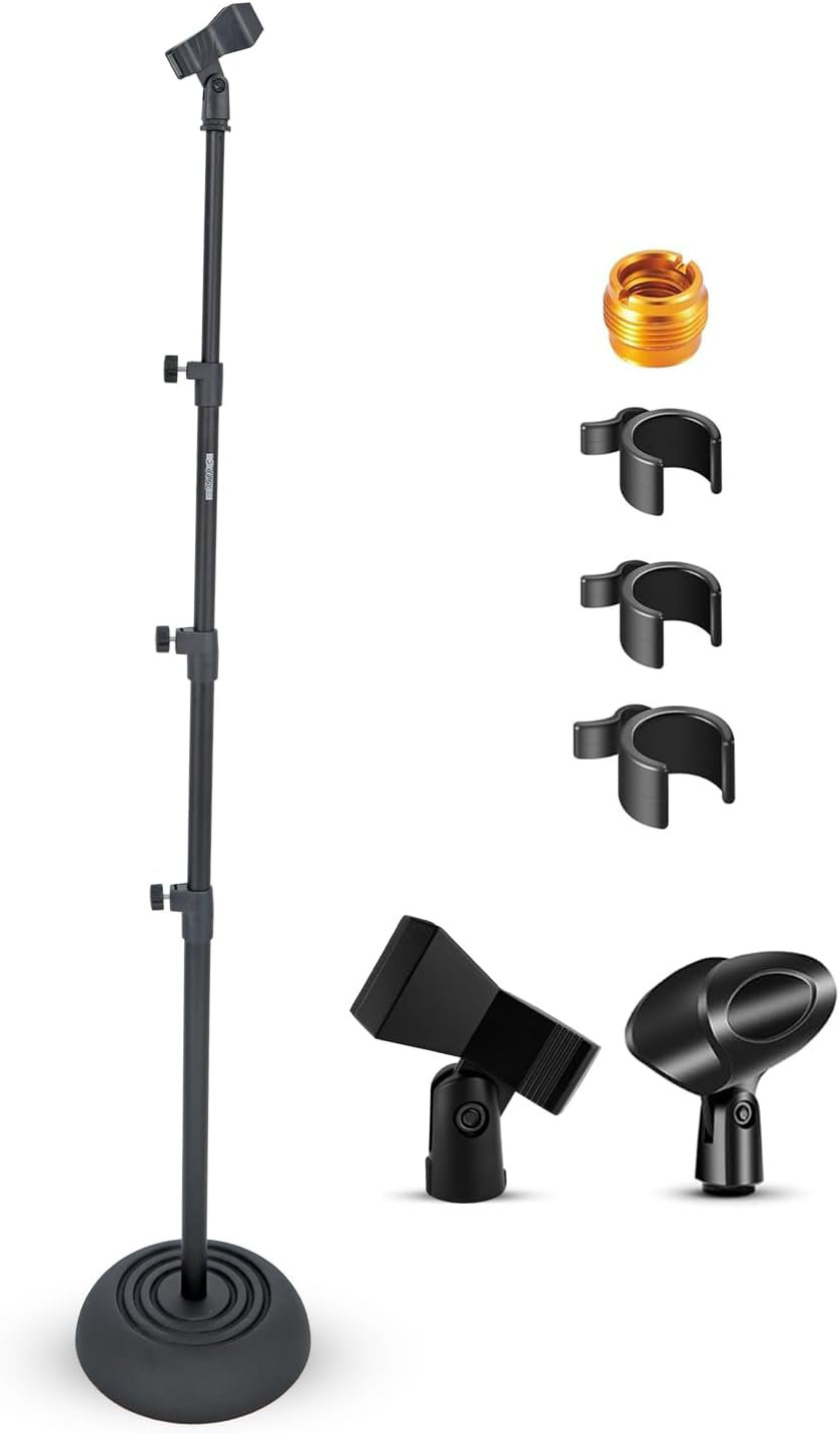 5 Core Mic Stand Floor Height Adjustable Universal Heavy Duty ...