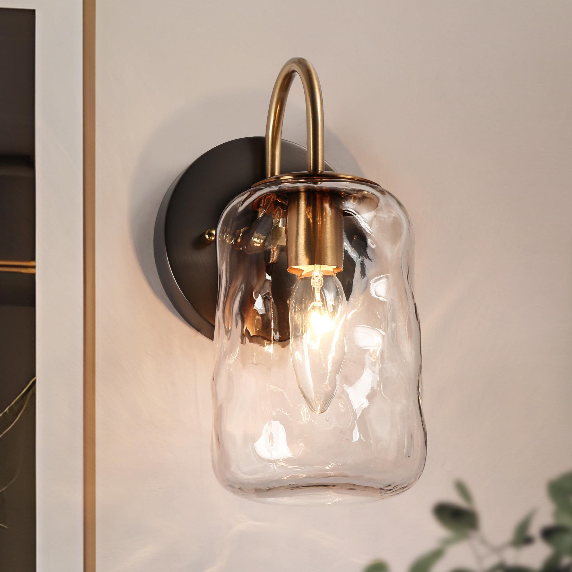 Beachcrest Home™ Bergeson Iron Armed Sconce with Gunmetal Brushed ...