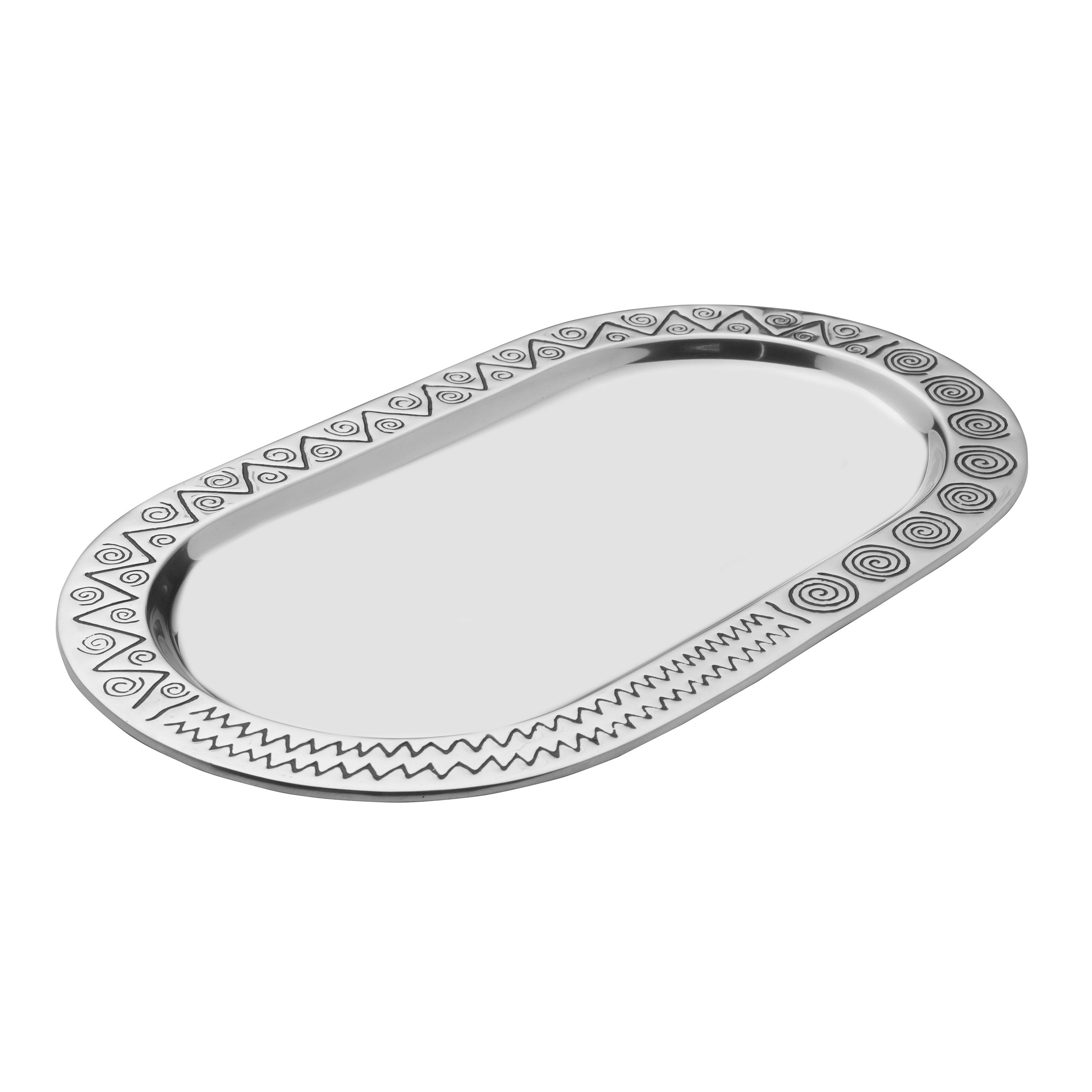 Wilton Armetale Reggae Large Oval Serving Tray, 18-Inch | Wayfair