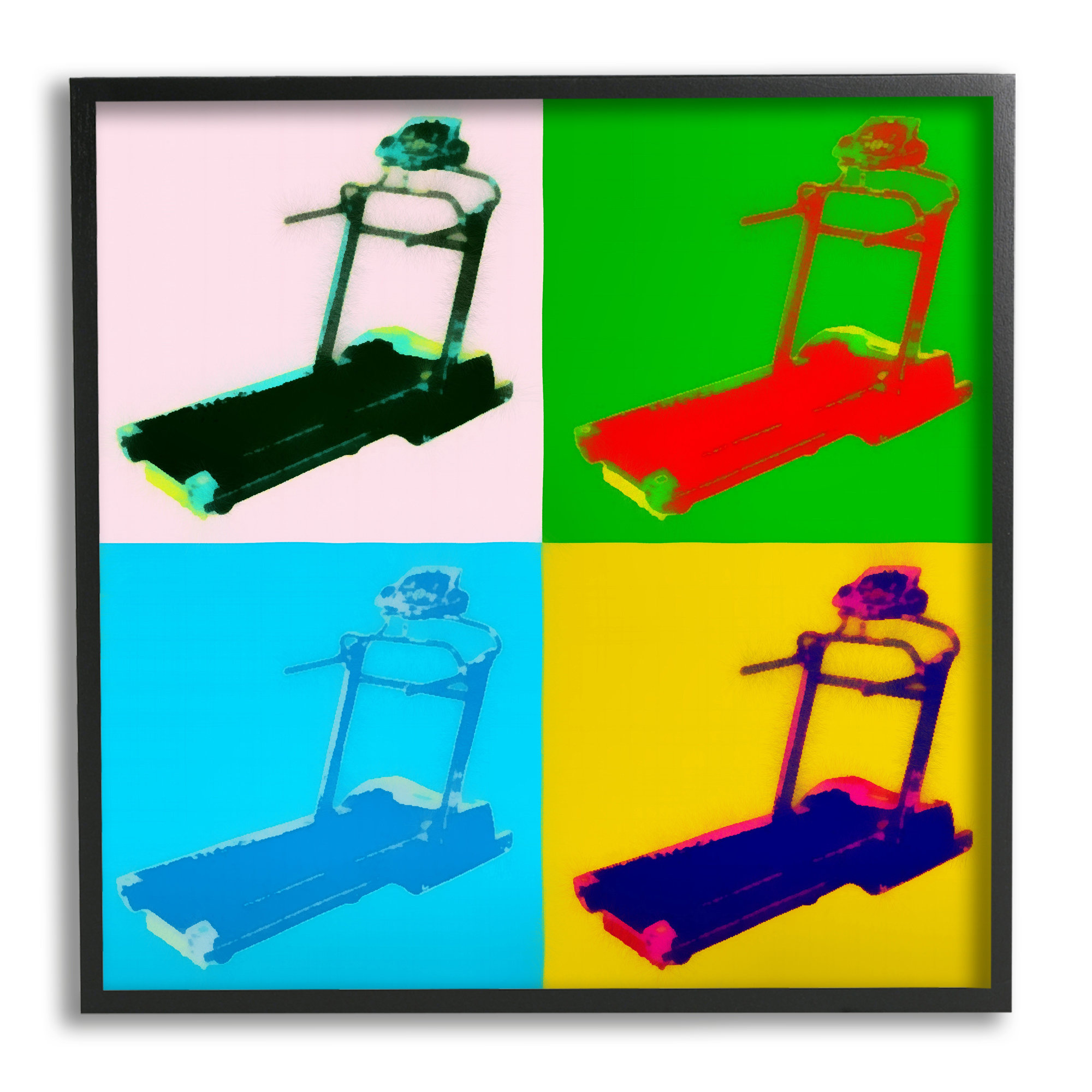 Stupell Industries Abstract Treadmill Pop Art Modern Exercise ...