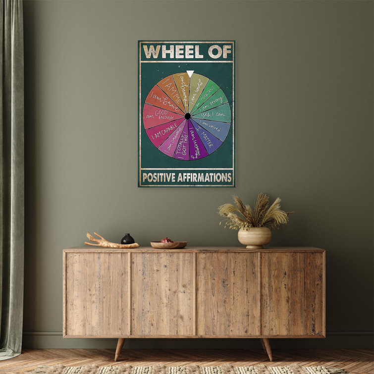 Trinx Social Worker Wheel Of Positive Affirmations On Canvas Print ...