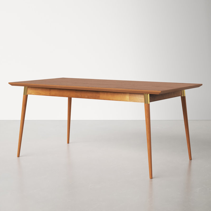 AllModern Meridian 69'' Walnut Wood Dining Table & Reviews | Wayfair