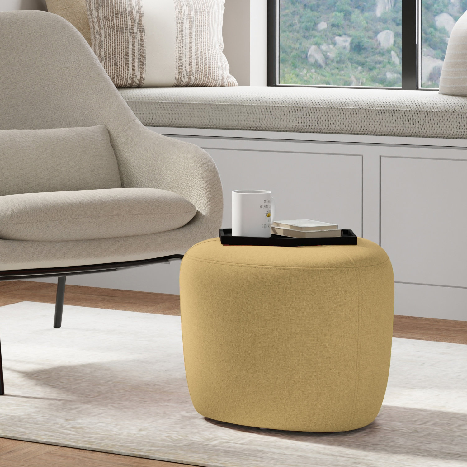 Simpli Home Moore Small Ottoman & Reviews - Wayfair Canada