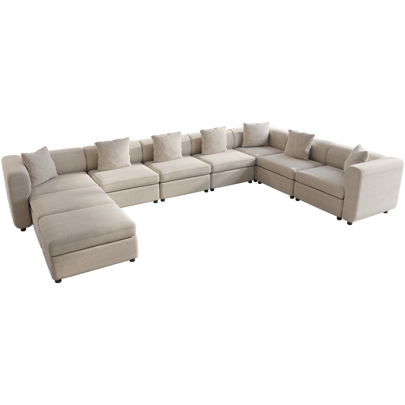 Guyii 9-Seater Modular Corner Sofa Oversized Living Room Couch | Wayfair