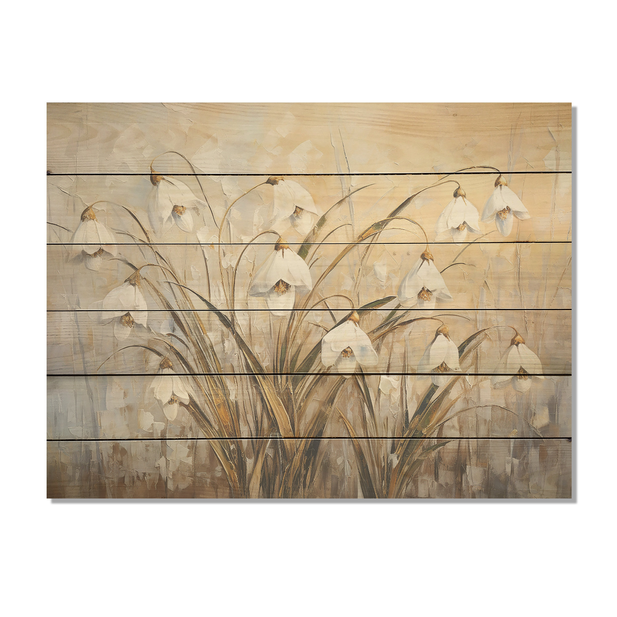 Lark Manor™ Minimalism Snowdrop Flowers Harmony I - Snowdrops Wood Art ...