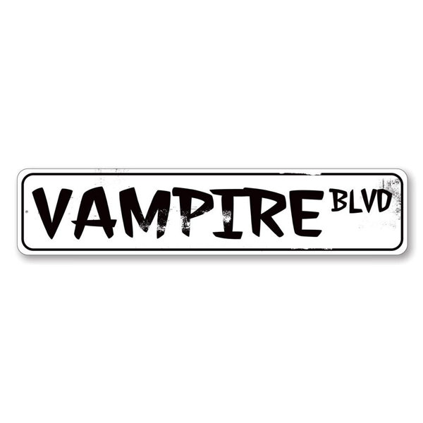 Lizton Sign Shop, Inc Vampire Boulevard Metal Sign | Wayfair