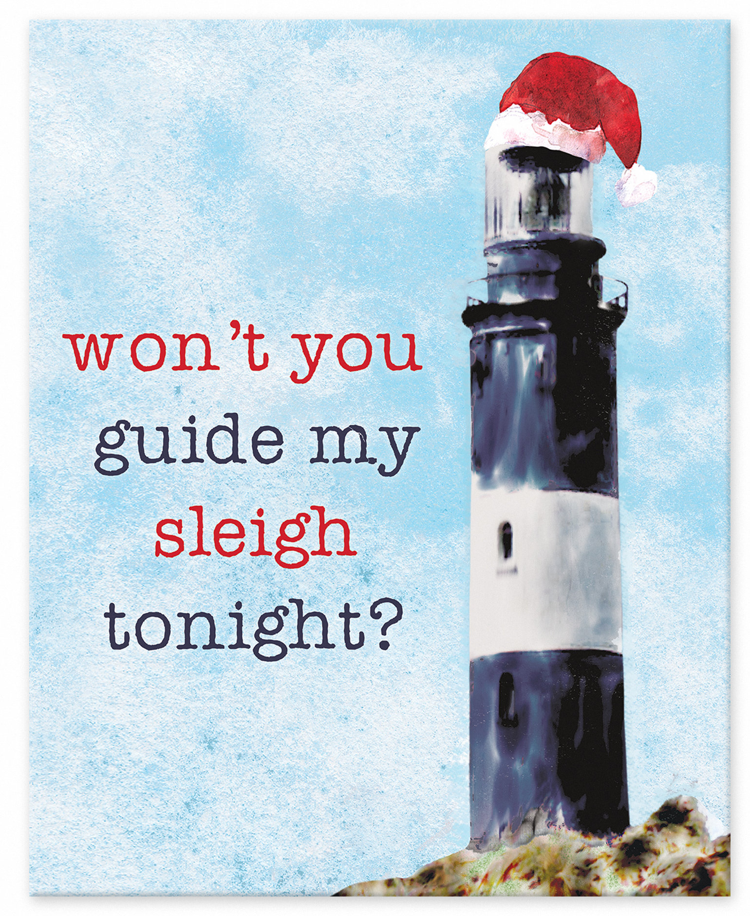 The Holiday Aisle® Darlene Guide My Sleigh Tonight Easelback Canvas ...